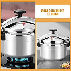 Luxshiny Stainless Steel Pressure Cooker, Gas Stove Top Pressure Canner 7L Safety Aluminum Canning Pot Household Cooker Pot Induction Cookware Fast Cooking Pot Silver
