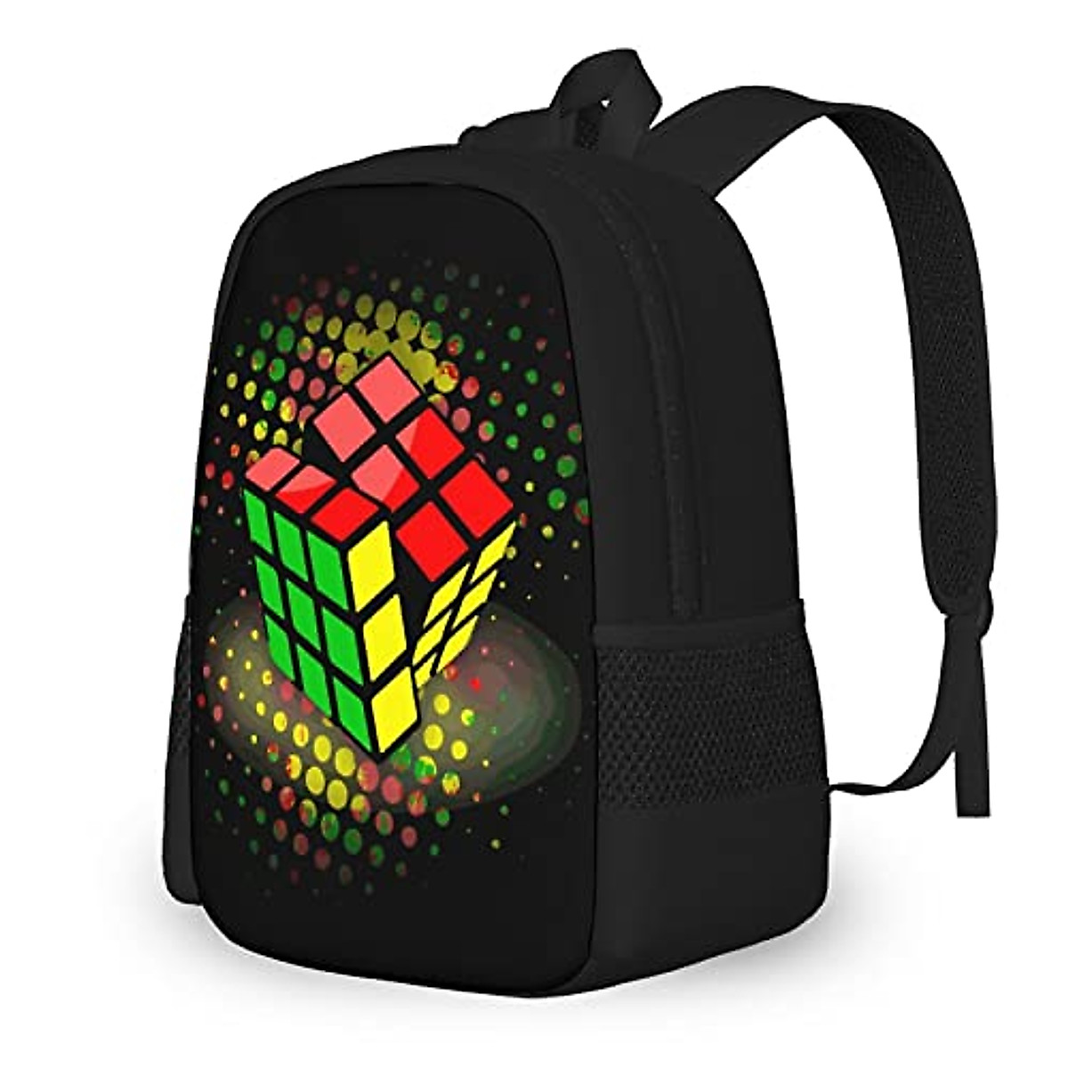 AMRANDOM Large Capacity Rucksacks, for Colorful Rubiks Cube Art Multipurpose Anti-Theft Carry On Bag with Padded Straps, College School Bookbag, Travel Hiking Backpack, Laptop Backpack