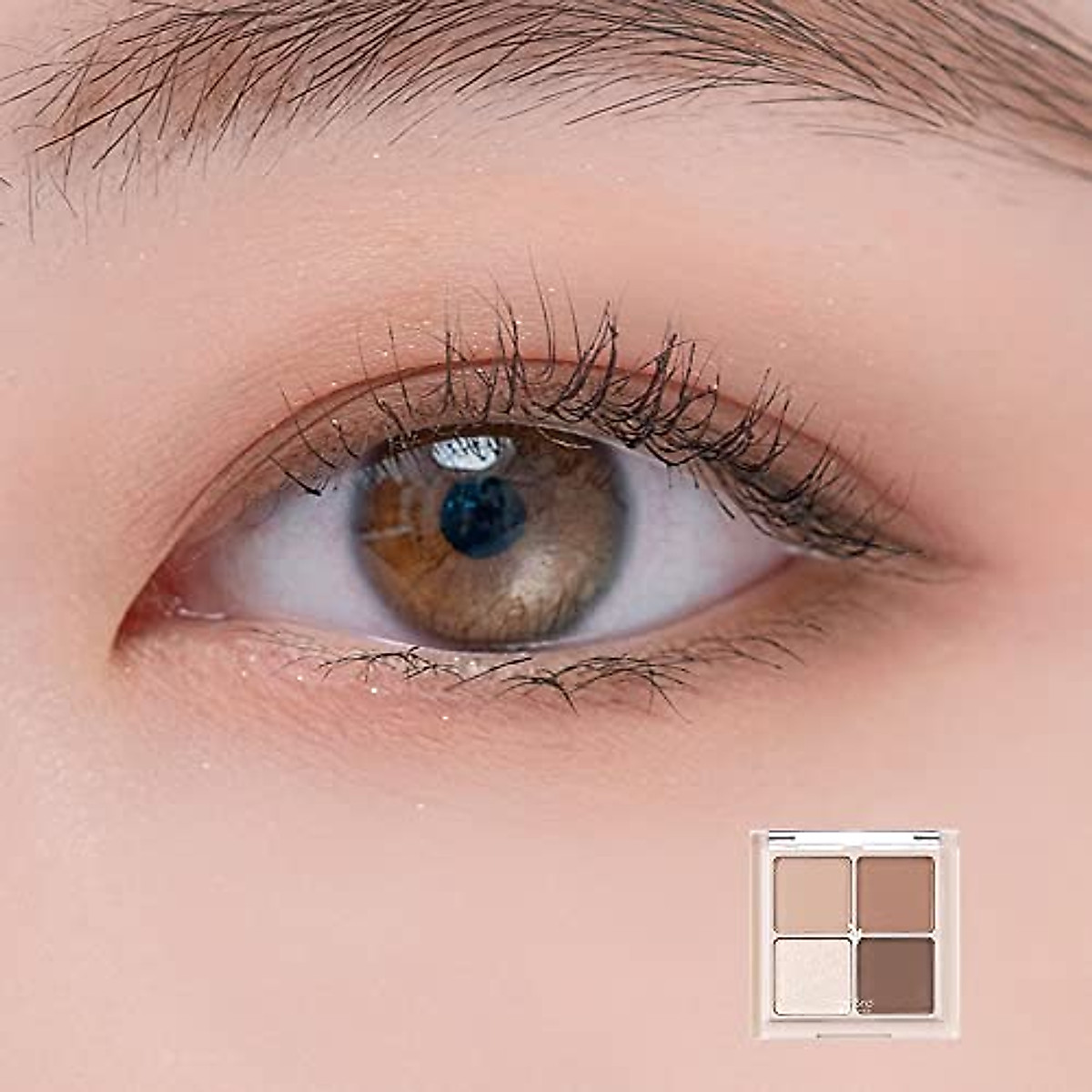 rom&nd Better Than Eyes N Series (N01 Dry Willow Flower) Korean Eye Shadow Mini Palette 4 Essential basic Shades