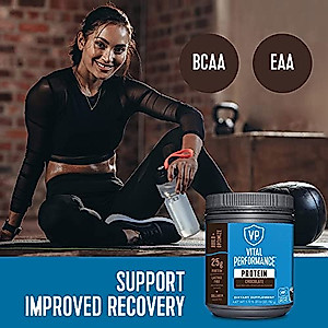 Vital Performance Protein Powder, 25g Lactose-Free Milk Protein Isolate Powder, NSF for Sport Certified, 10g Grass-Fed Collagen Peptides, 8g EAAs, 5g BCAAs, Gluten-Free - Chocolate, 1.72lb