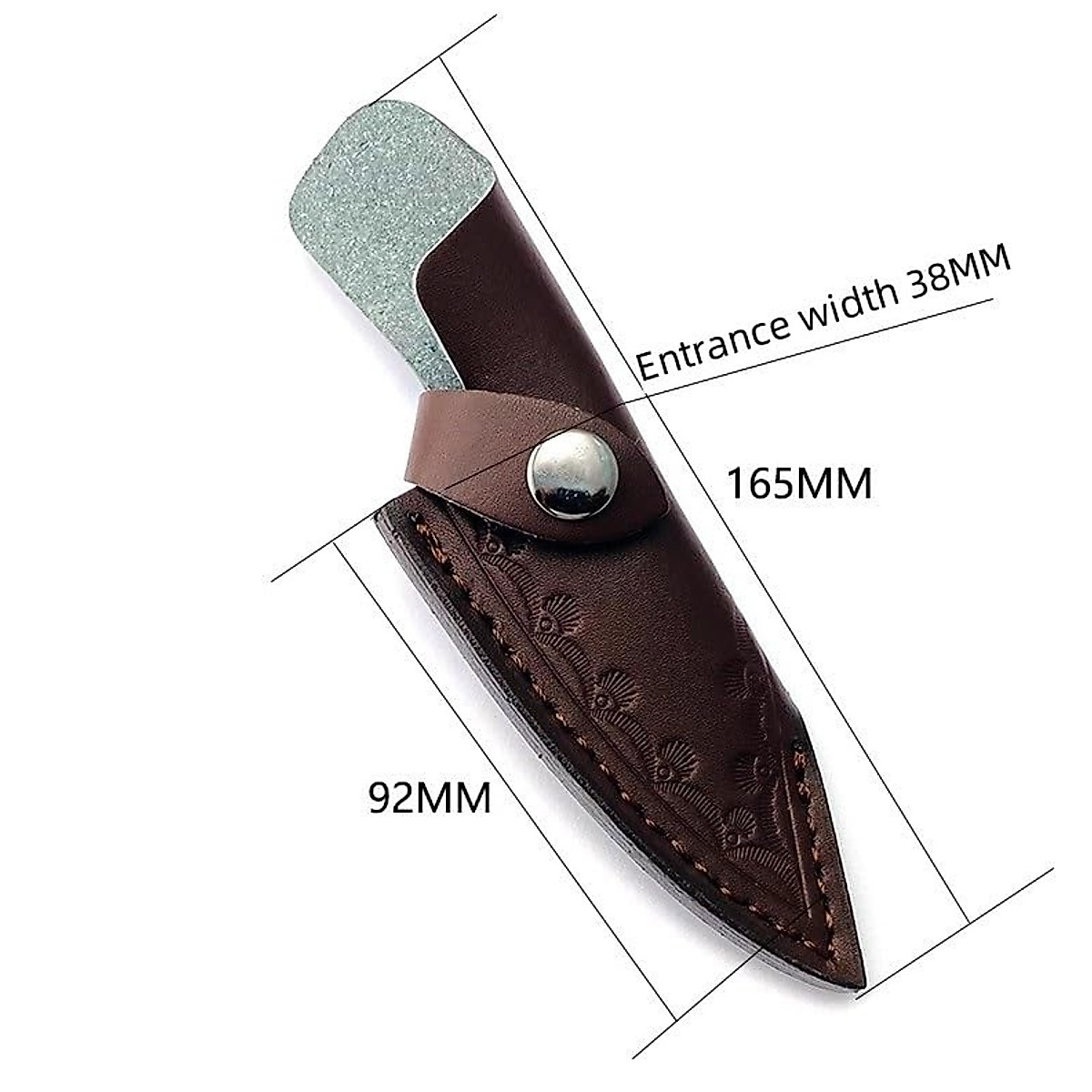 3PCS Leather Knife Sheath, Knife Case for Belt with Snap Closure Fits for Outdoor Fixed Knife