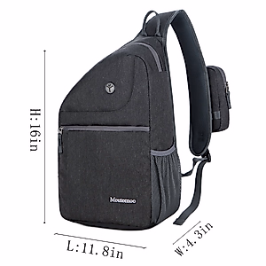Mouteenoo Sling Backpack for Men and Women Bag (Dark Grey)
