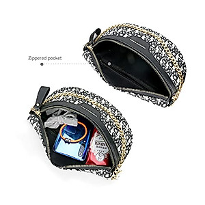 Crossbody Bags For Women, Unique portable small crossbody shoulder bag. (Black)