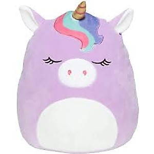 Squishmallow Official Kellytoy Squishy Soft Plush Toy Animal (7 Inch, Silvia The Unicorn)