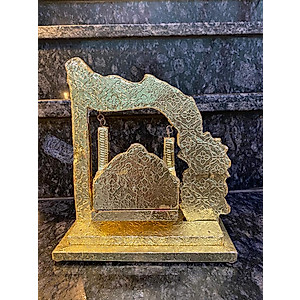 Will and Weaves Laddu Gopal Wooden Jhula Hand crafted Traditional Jhula Meenakari Jhula Kanha Ji Jhoola Carousel Bal Gopal Swing For Size 0 and 1 For Janmashtami Pooja