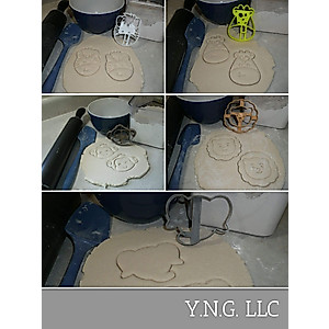 CUTESY ANIMAL FACE HEAD ZOO SAFARI THEME SET OF 5 COOKIE CUTTERS MADE IN USA PR1460