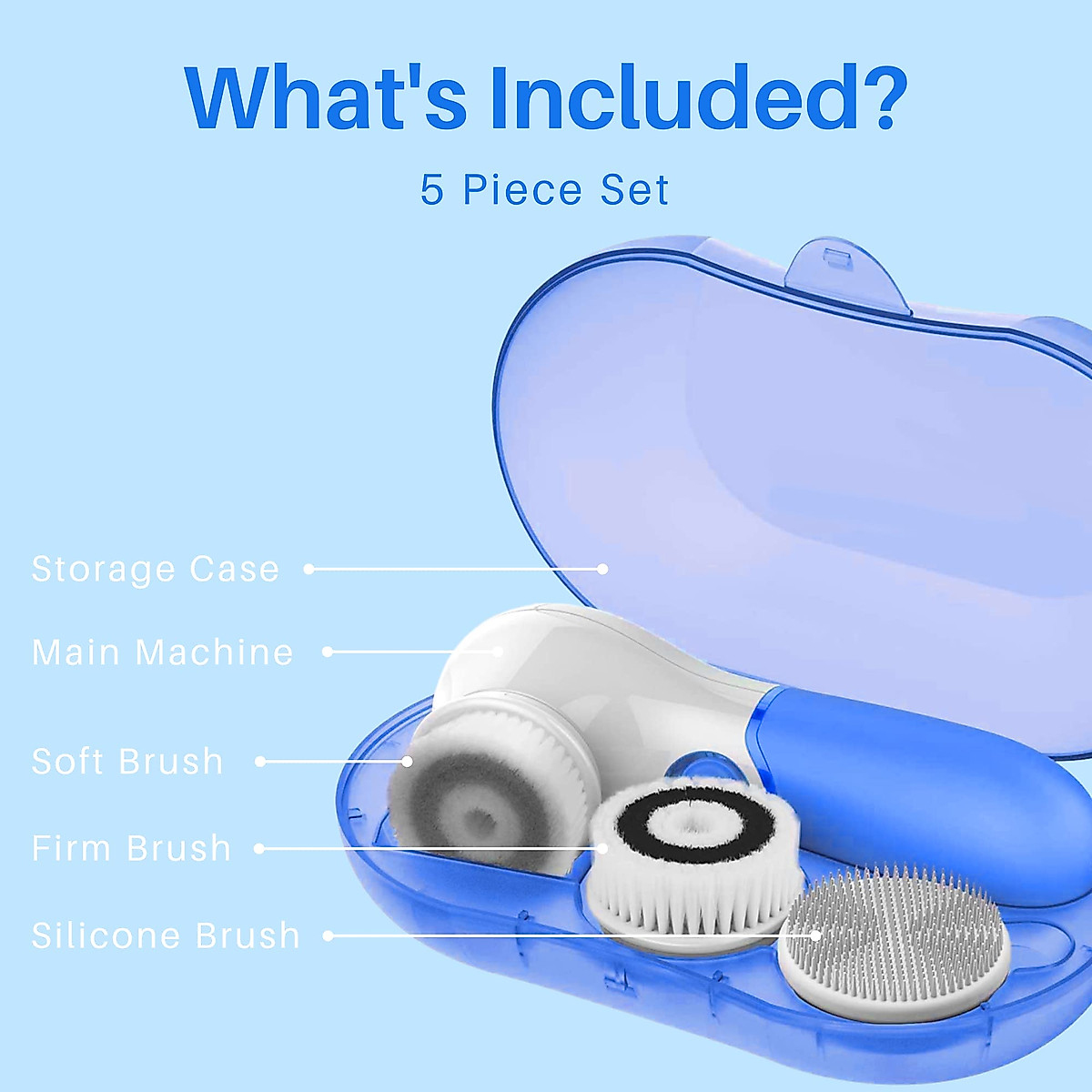 LAVO Facial Cleansing Brush - Electric Spin Scrubber and Exfoliator for Face - Scrub Skin - Exfoliating Cleanser