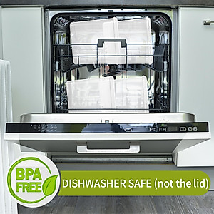 Skroam Cereal Containers Storage of 6 [4L/135.2 oz], Airtight Food Storage Containers with Pour Spout for Kitchen & Pantry Organization Storage, Plastic Cereal Dispensers, Measuring Cup & 20 Labels