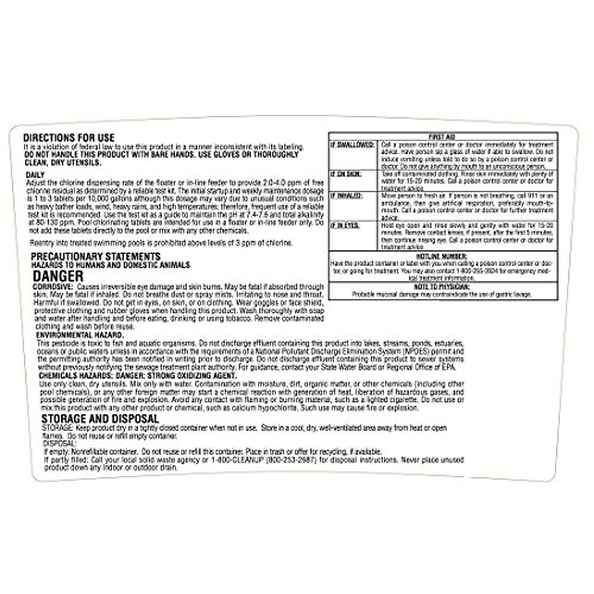 Pool Mate 1-1404 Jumbo Swimming Pool Chlorine Tabs, 4-Pounds