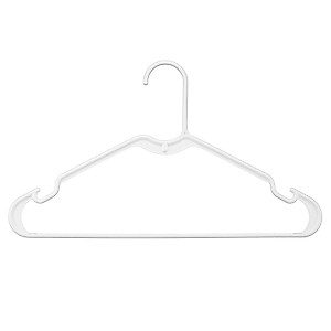 Whitmor Hanger Plastic WHTE 10PK