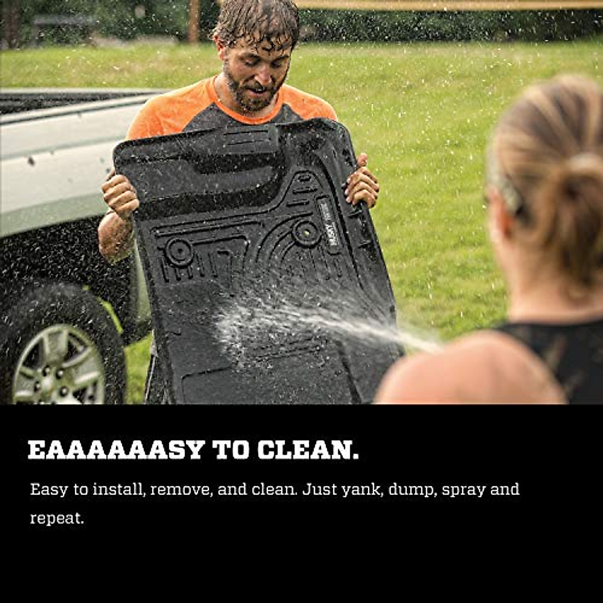 Husky Liners Weatherbeater Floor Mats | Fits 2015 - 2024 Ford F-150 Standard Cab | Front Row, 2-pc Black - 18351