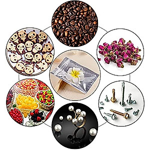 100 Pack Mylar Bags - 3.3x5.5 Inch Packing Pouch Bags Resealable Clear Zip Lock Food Storage Bags, Food Safe Plastic Aluminum Material - Silver