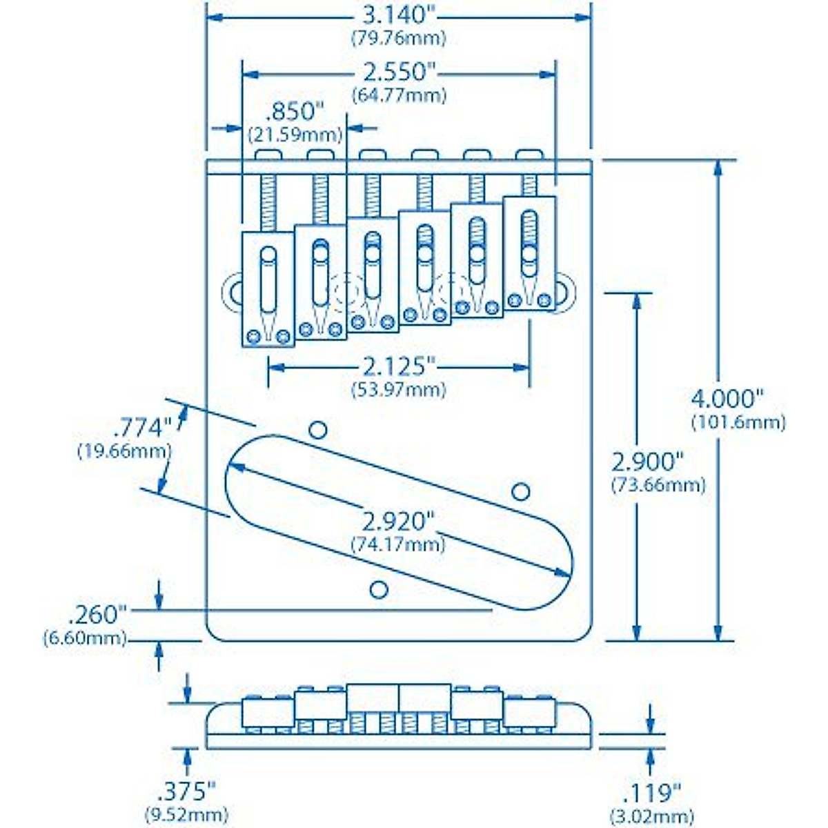 Gotoh Modern Bridge for Tele Chrome