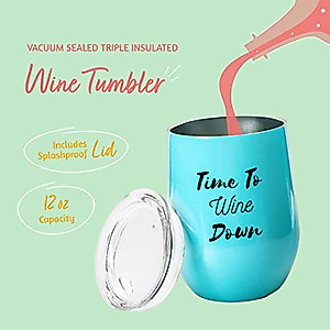 Wine Gifts for Women - The Perfect Wine Gift Basket - 8 Cute Gifts in Each Wine Lovers Gift Box - Includes a Wine Tumbler Bath Bombs Wine Charms and Much More - Curated Gift Baskets for Women