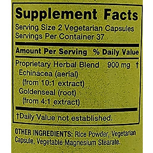SpringValley Echinacea Goldenseal Blend - Supports Immune Health - 900 mg, 75 Capsules