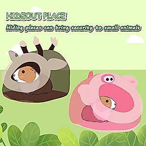 LEFTSTARER Guinea Pig Rat Bed and Hideout for Ferret Hedgehog Sleep and Hide, Hamster Small Pet Animals Supplies Toy Cage Accessories Nest（1-L）