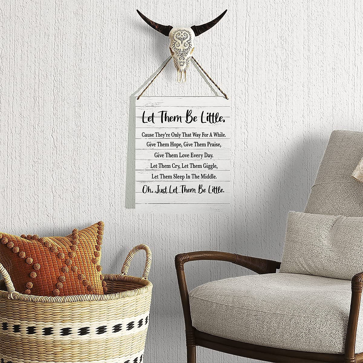 KongMoTree Let them be little, Nursery Quotes Wall Art, Nursery Quote Sign, Nursery Sign, Nursery Decor, Gender Neutral Nursery Art, Boys Girls Room Wall Sign, 8x10 Inch(GMS628)