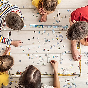 BEDUKE Jigsaw Puzzles for Adults 1000 Piece Sturdy Premium Thick Paper Cardboard Colorful Rainbow Design Puzzle Interlocking Precise Unique Shape Pieces Family Game Eco-Friendly Paperboard Age 14+