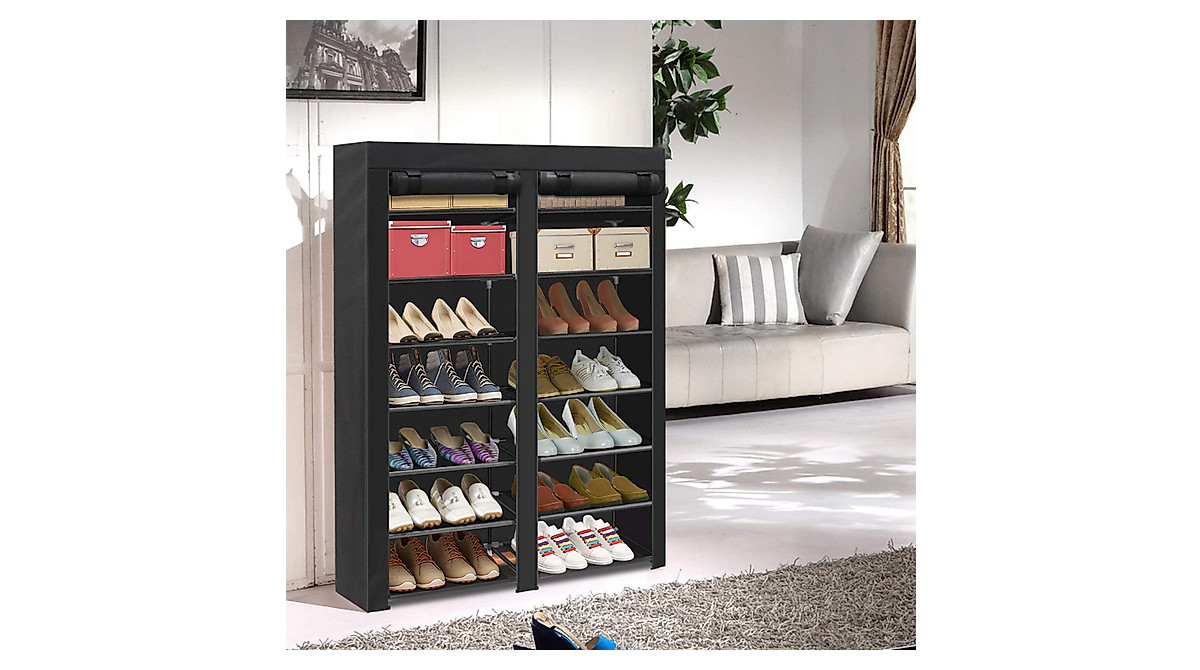 ERONE Shoe Rack Organizer - 28 Pairs Capacity, Easy Assembly