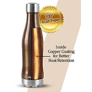 Milton Duke 1000 Thermosteel Hot and Cold Water Bottle, 920 ml, Coffee Brown