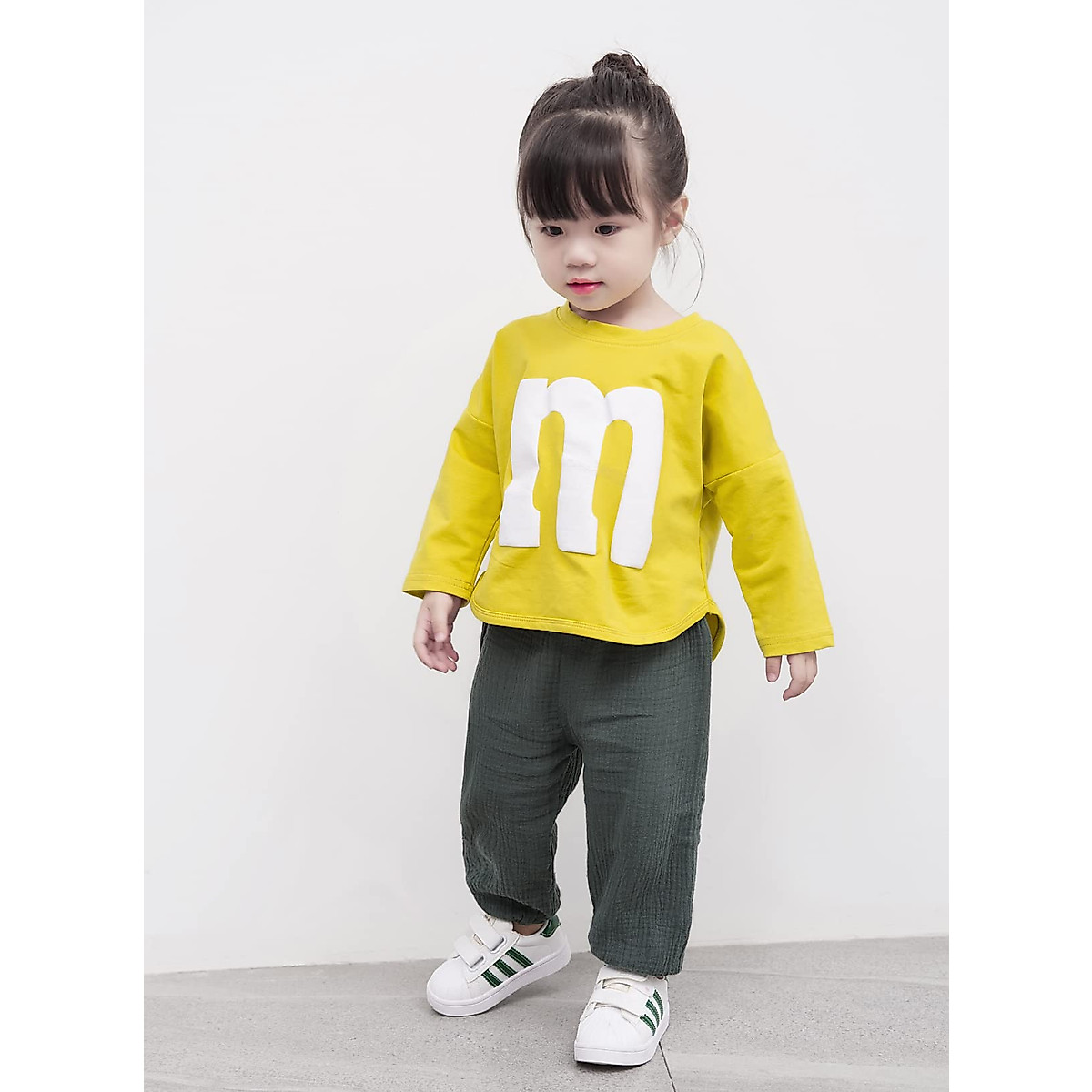 BULINGNA Cute Toddler Kids Baby Boy Girl Casual Eelastic Harem Long Pants Bloomers (Green, 3-4 Years)