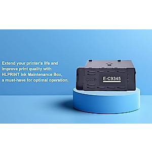 HLPRINT C9345 Ink Maintenance Box Remanufactured for EcoTank Pro ET-5880 ET-5850 ET-5800 ET-16600 ET-16650 Workforce Pro WF-7820 WF-7840 ST-C8000 Printer