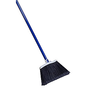 Quickie Extra-Reach Angle Broom, Flagged Bristles, Angle Broom for Garages, Courtyard, Sidewalks, Decks and Outdoor Surfaces, Perfect for Home Kitchen Room Office Floor