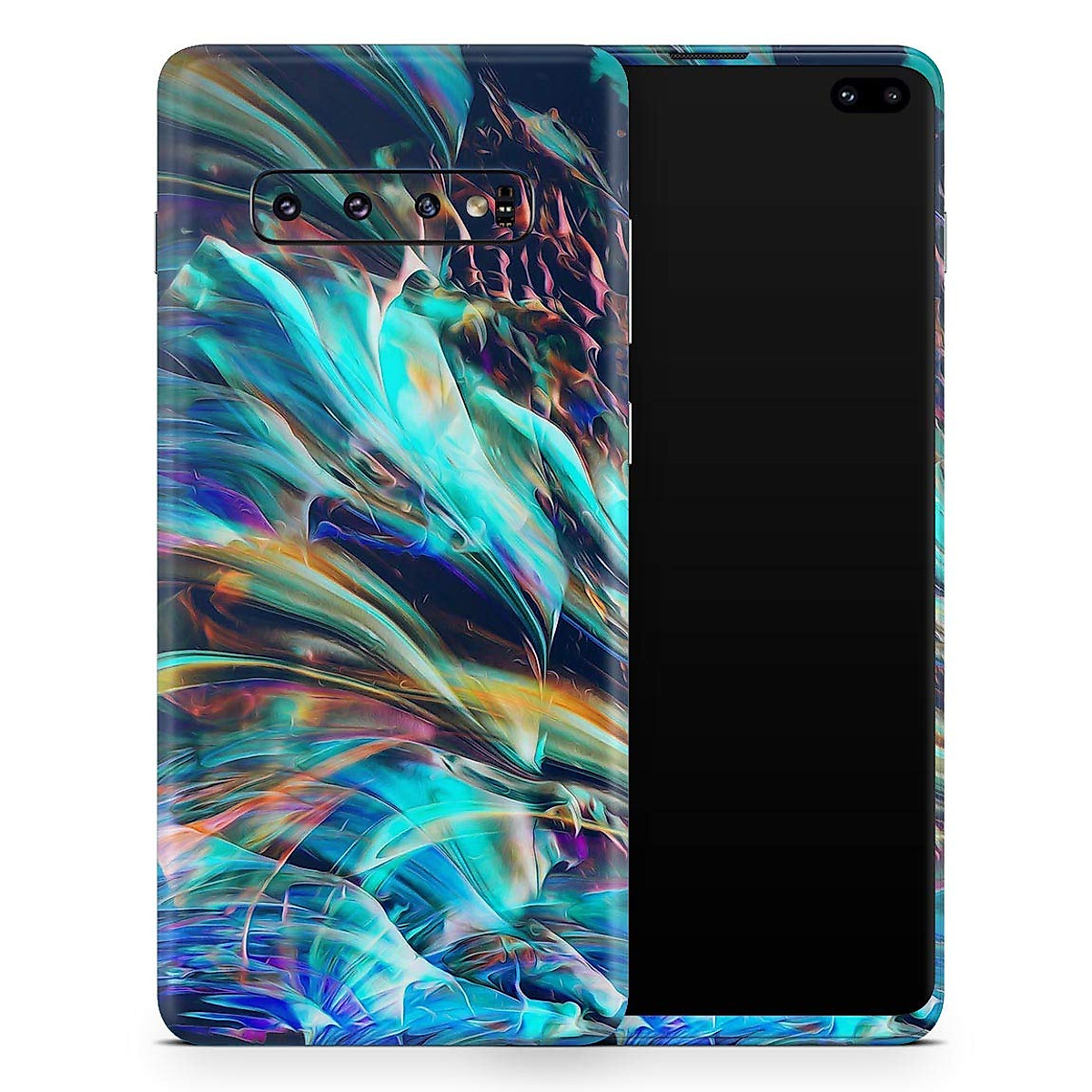 DesignSkinz Liquid Abstract Paint Remix V28 Protective Vinyl Decal Wrap Skin Cover Compatible with The Samsung Galaxy S20 (Screen Trim & Back Glass Skin)