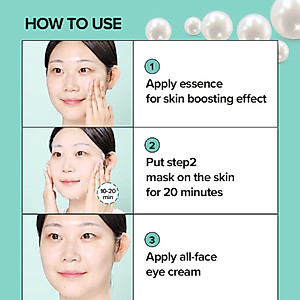 JMsolution Marine Luminous Pearl Deep Moisture 3 Step Skin Care Facial Mask - Korean Skincare - boosting Brightening Moisturizing-10 Sheets for Dry Skin