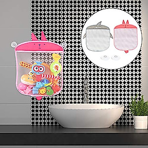 Kisangel 2pcs Baby Toy Storage Bag Hanging Bath Toy Storage Bath Toy Organizer Mesh Net Bin Baby Bathtub Game Holder Bathroom Wall Mounted Storage Tray Bag Shower Caddy