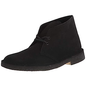 Clarks Men's Desert Chukka Boot, Black Suede 1, 8