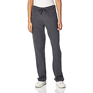 Fruit of the Loom Women's Crafted Comfort Sweatshirts, Pants, & Tri-Blend Tees, French Terry Open Bottom-Charcoal Heather, Medium