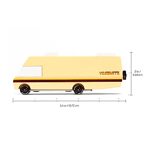 CANDYCAR® Wooden Diecast Collection - Yosemite RV, Premium Handcrafted Beech Wood Toy Car