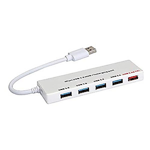 Lysee USB Cables - HL 2017 Portable USB 3.0 4-Port High Speed Hub with USB1.1/2.0 1 Charging Port oct17 - (Color: White, Length: < =0.5m)