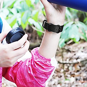 Fintie Band Compatible with Gear S2, Soft Woven Nylon Adjustable Replacement Sport Strap with Adapters Compatible with Samsung Gear S2 SM-R720 SM-R730 Smart Watch (Black)