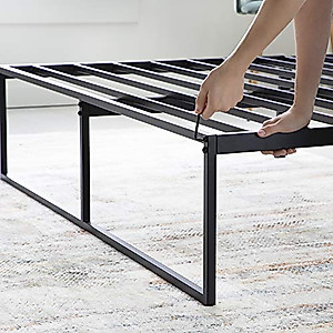 Linenspa 14 Inch Metal Platform King Bed Frame with Storage Space Under Frame, King Platform Bed Frame, No Box Spring Needed