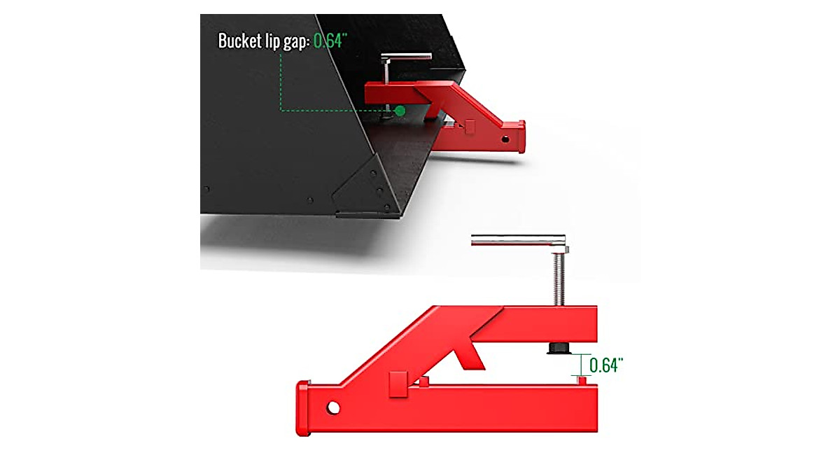 Heavy-Duty RbhAuto Red Tractor Clamp on Trailer Hitch 2-Inch Receiver