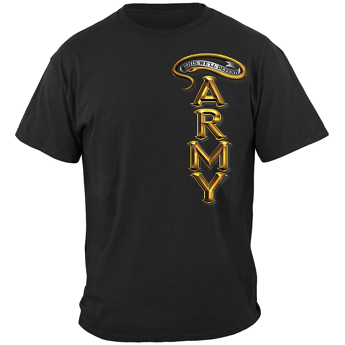 US Army Mens This We'll Defend T Shirt - Mens Black tee - 1775 Military Licensed