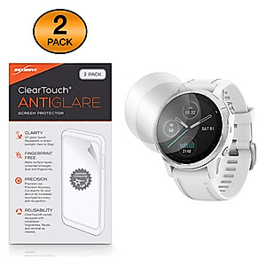 BoxWave Screen Protector for Garmin Fenix 6S Pro (42mm) (Screen Protector ClearTouch Anti-Glare (2-Pack), Anti-Fingerprint Matte Film Skin