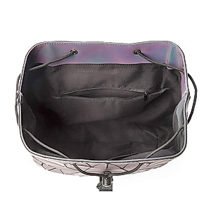 DIOMO Geometric Lingge Women Backpack Luminous Mens Travel Shoulder Bag Rucksack (Luminous NO.3)