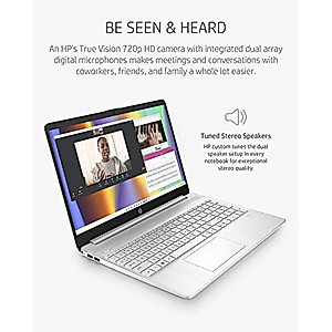 HP 15" Laptop, AMD Ryzen 3 5300U Processor, AMD Radeon Graphics, 256 SSD, Windows 11 Home in S Mode (15-ef2010nr, Natural Silver)