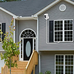 Power Adapter for Ring Spotlight Cam Battery, with 25Ft/7.5m Weatherproof Outdoor Cable to Continuously Charge Your Home Security Camera, No Need to Change The Batteries(White)