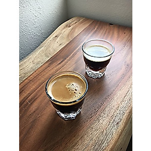 Set of Two Libbey Duratuff Cortado Glasses | Gibraltar Rocks Glass 4.5 OZ ~Paper Coasters Included~