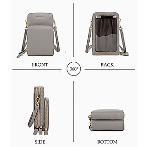 Womens Touch Screen Crossbody Phone Bag, Small Shoulder Bag Cell Phone Wallet Purses and Handbags with Credit Card Slots