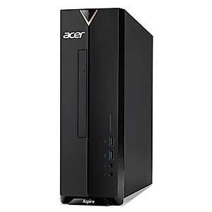 acer Aspire Tower Desktop, Intel Celeron J4125 Processor, 8GB RAM, 256GB PCIe SSD, DVD, Wi-Fi, Wired Keyboard & Mouse,HDMI, VGA, Windows 11 Home, Black