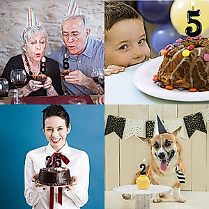 Black Number 2 Birthday Candles 2nd Two Second Year Bady Roman Numberal Cool Cake Happy Candle for Kids Men Women No 20 21 22 23 24 25 26 27 28 29