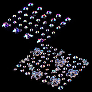 SIQUK 12 Sheets Face Jewels Rhinestones Face Gems Stick on Body Eye Nail Face Rhinestone Self Adhesive Face Crystal for Makeup Festival DIY Nail Art Decorations