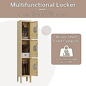 AFAIF Locker, Metal Locker for Employees, Steel Lockable Locker Storage Cabinet for School Gym Home Office Staff