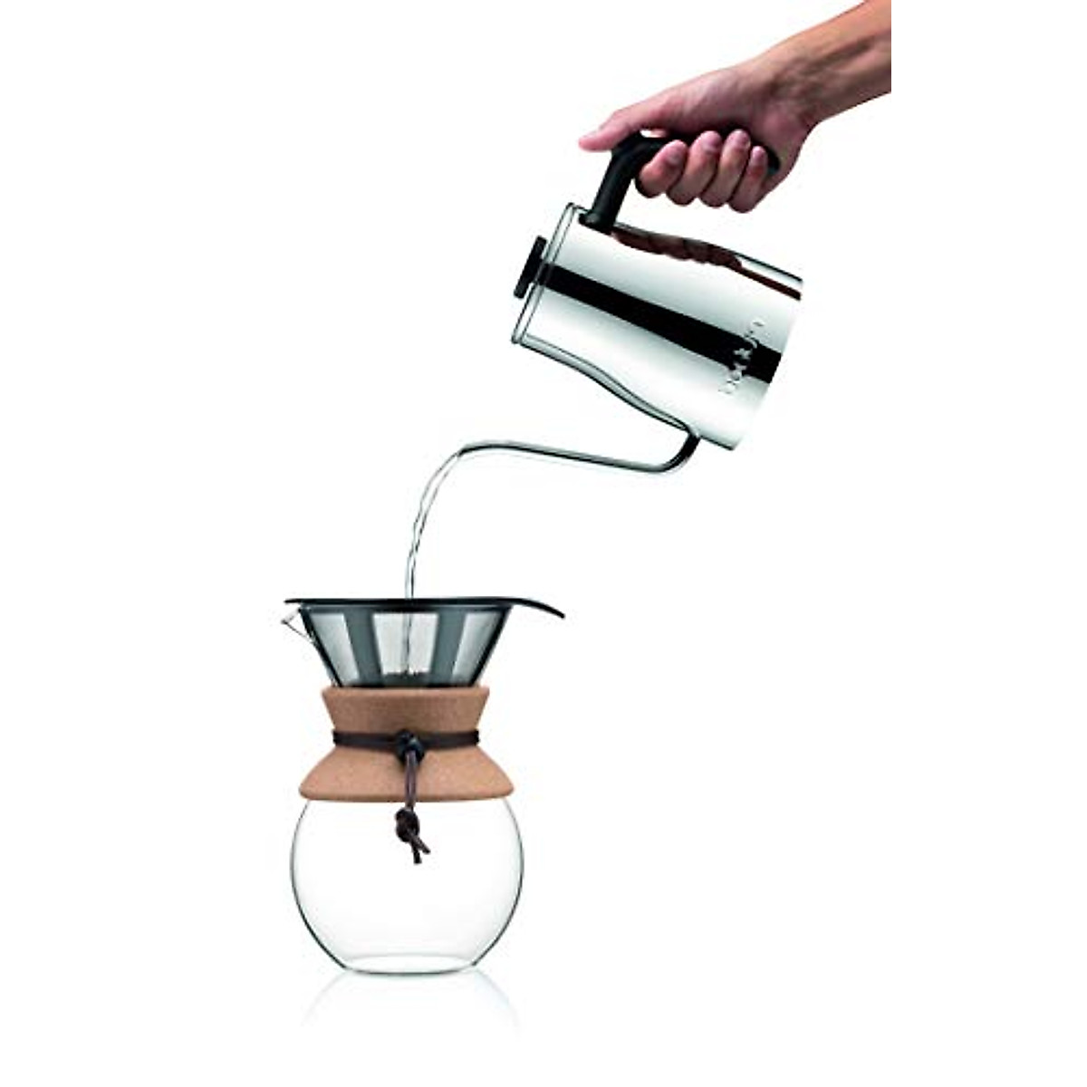 Bodum Bistro Gooseneck Electric Water Kettle, 34 Ounce, Chrome, Stainless Steel