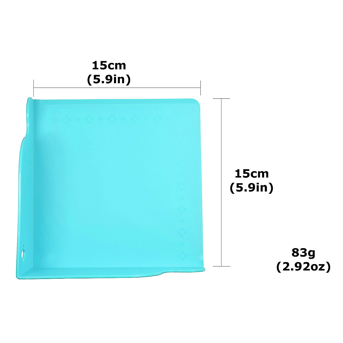 Seki Japan Multifunction Cutting Board, 5.98 inch Mini Plastic Corner Chopping Board, Blue Kitchen Prep Mat